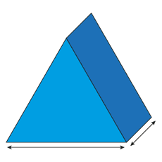 Equilateral Triangle Foam Shape Cut to Size - GB Foam Direct